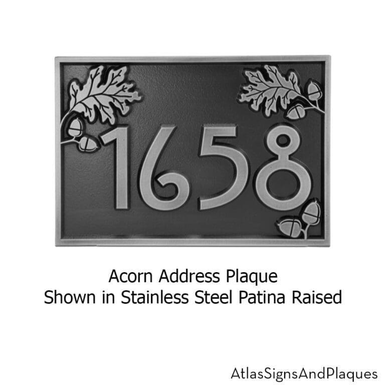 Acorn Address Plaque | Atlas Signs and Plaques