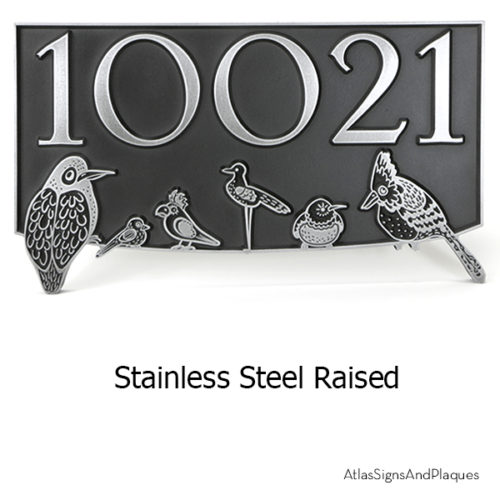 Birds on a Wire Block Party Home Numbers | Atlas Signs and Plaques