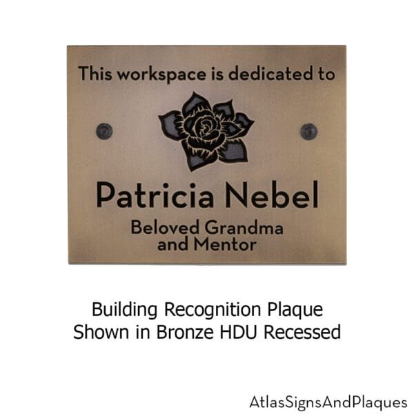 Building Recognition Plaque | Atlas Signs and Plaques