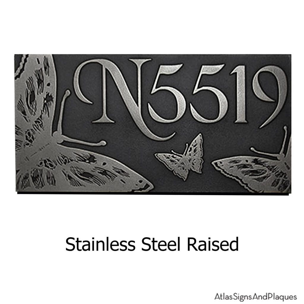 Butterfly Address Plaque | Atlas Signs and Plaques