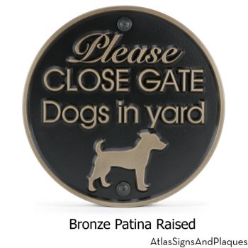 Dogs In Yard Sign | Handcrafted Signs and Plaques | Atlas Signs