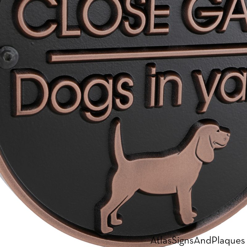 Dogs In Yard Sign | Handcrafted Signs and Plaques | Atlas Signs
