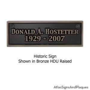 Historic Sign and Plaque | Atlas Signs and Plaques