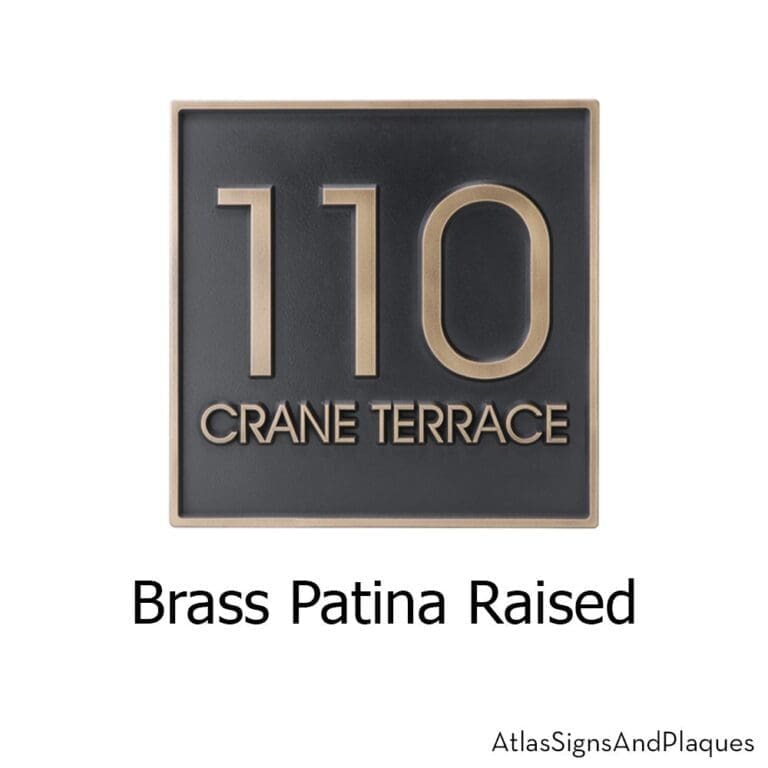 Modern Advantage Address Plaque | Atlas Signs and Plaques