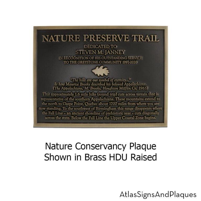 Nature Conservancy Plaque | Atlas Signs and Plaques